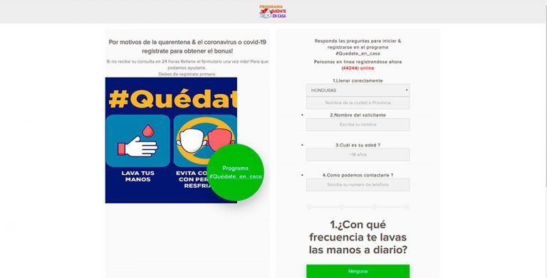 quedateencas.com web falsa ayuda Coronavirus - Fakes, tiendas dudosas ...